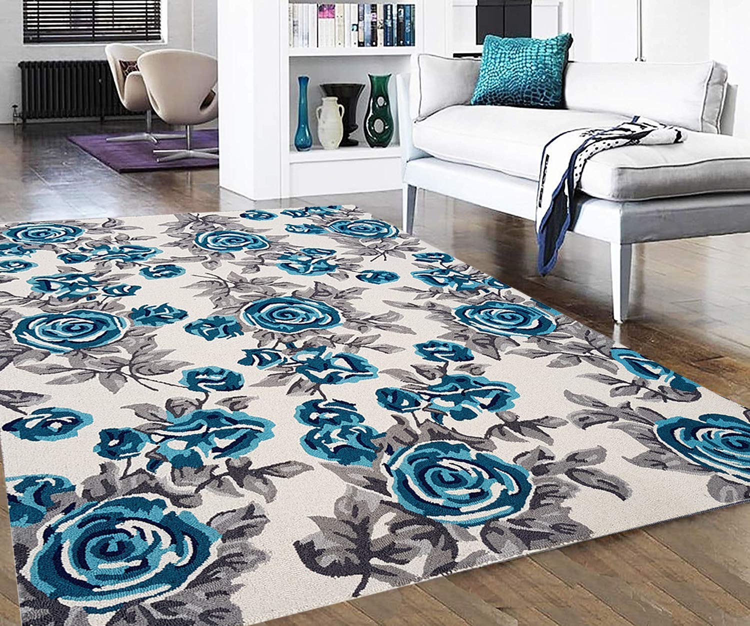 Carpet trends Premium Floral blue carpet - Carpets Trends